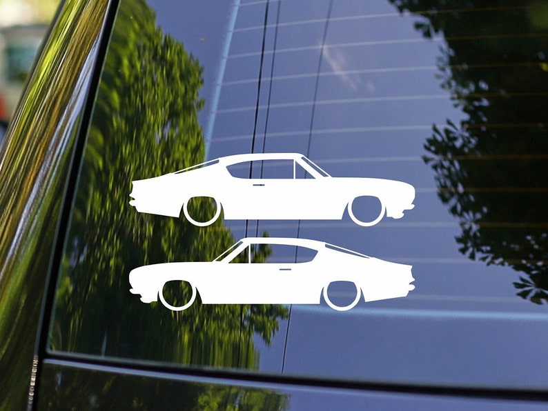 2x Lowered Classic Car Decal Stickers for Plymouth Barracuda Fastback ...