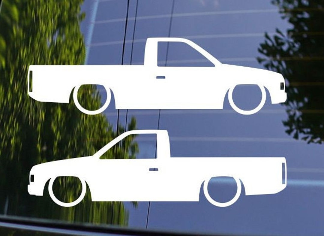 2x Lowered JDM Truck Silhouette Decal Stickers for Nissan Hardbody ...
