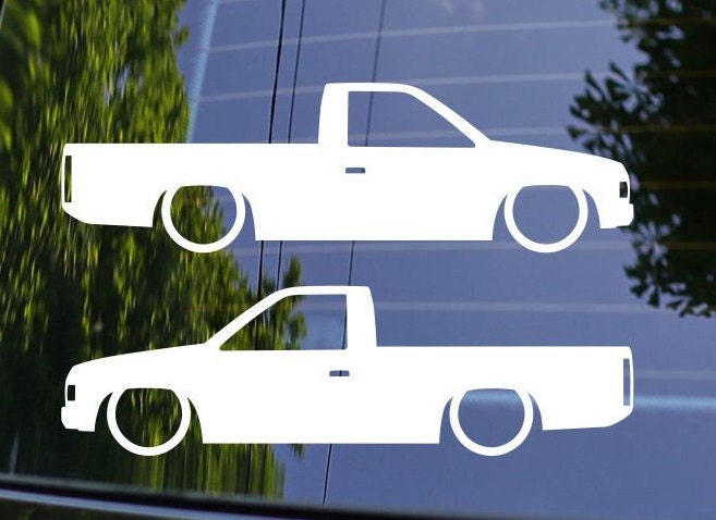 2x Lowered JDM Truck Silhouette Decal Stickers for Nissan Hardbody ...