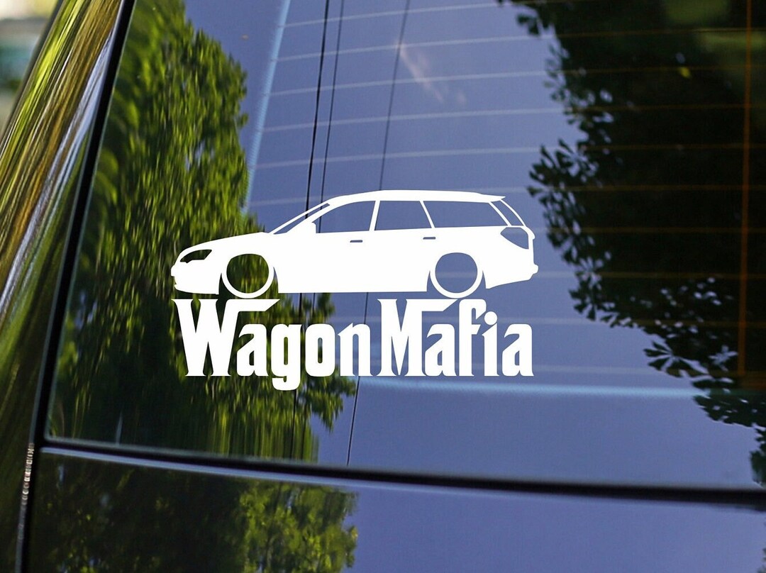 Lowered Wagon Mafia Car Silhouette Decal Sticker for Subaru Legacy GT ...