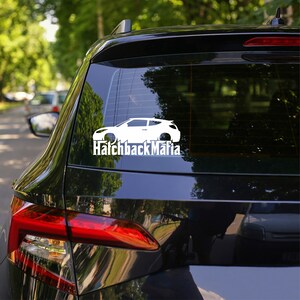 Lowered HATCHBACK MAFIA Car Silhouette Decal Sticker for Hyundai ...
