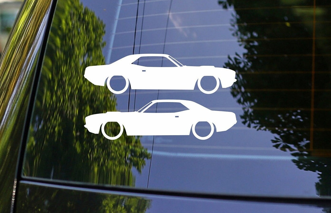 2x Muscle Classic Car Decal Stickers for 1970-1971 Plymouth Barracuda ...