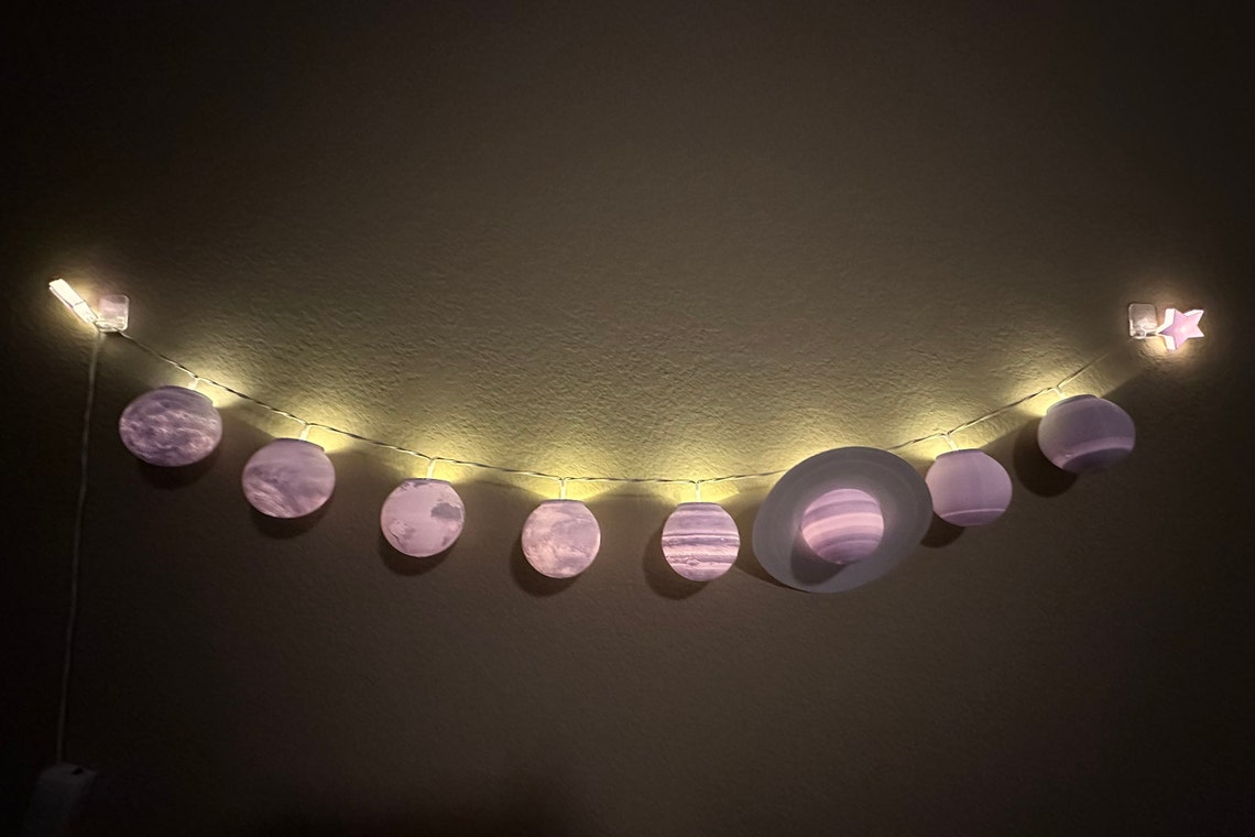 Solar System String Lights - 3D Printed - Etsy