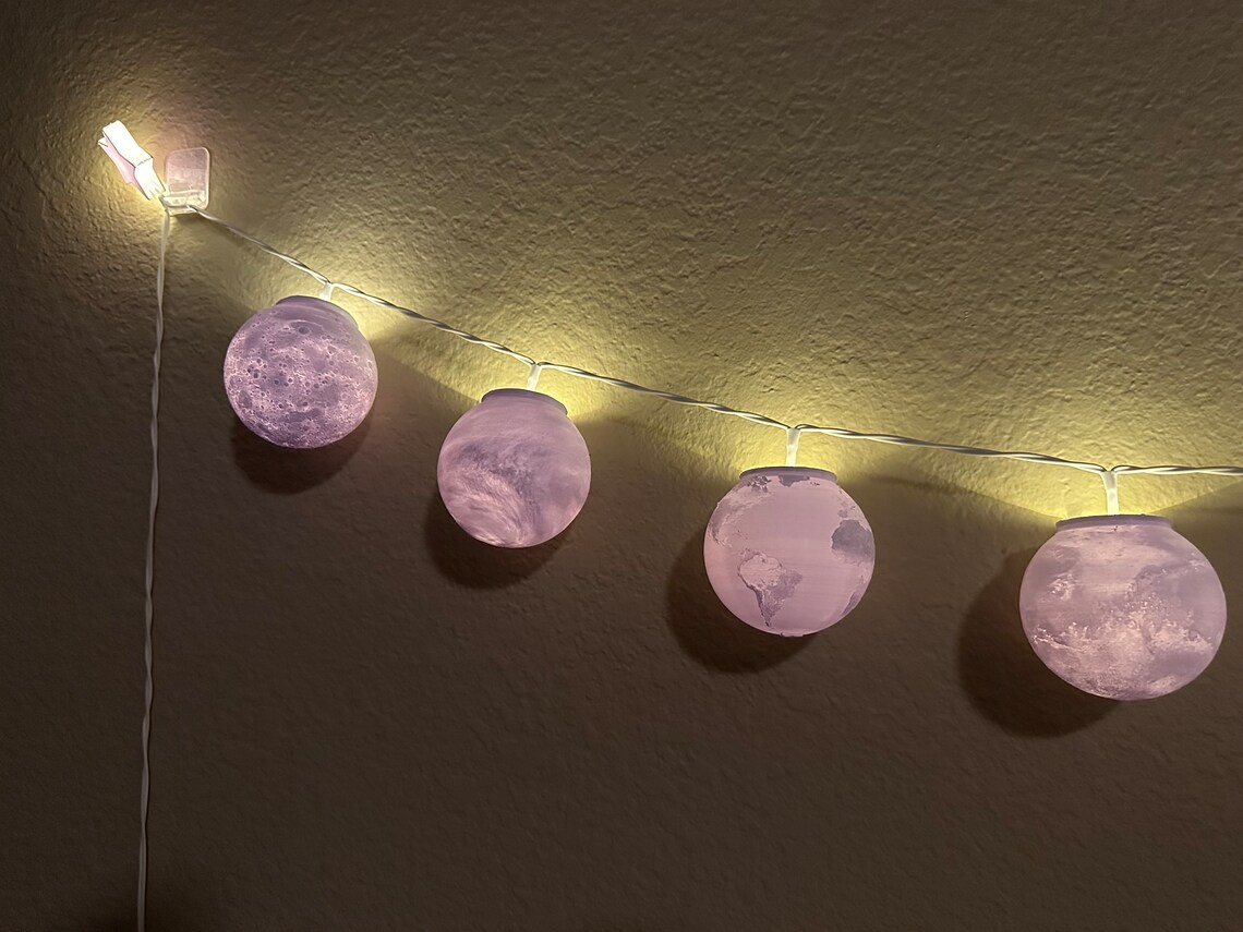 Solar System String Lights - 3D Printed - Etsy