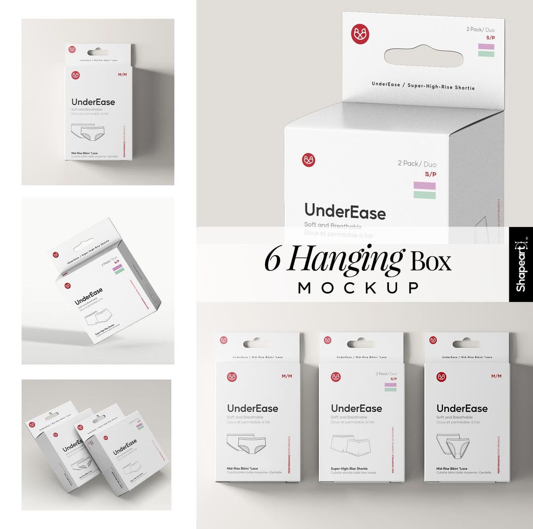 Professional Hanging Box Mockup, Versatile Hang Slot Packaging, Hang ...