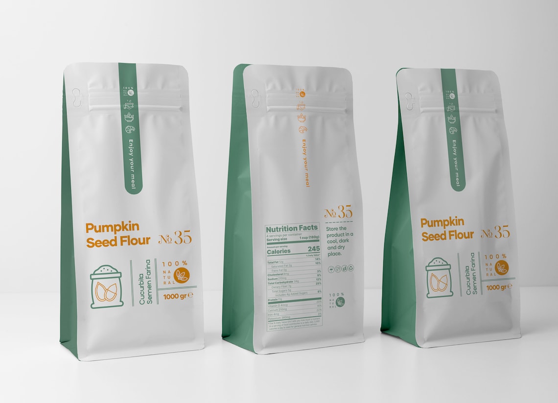 Paper Pouch Packaging Doypack Mockup Set 10 PSD Food Packaging Mockups ...