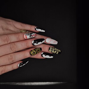 Art the Clown Terrifier Clown Cafe Art Crispies Press-on Nail Set - Etsy