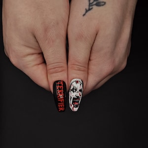 Art the Clown Terrifier Clown Cafe Art Crispies Press-on Nail Set - Etsy