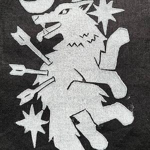 Wolf Linocut Patch, Block Print, Punk Patch, Goth - Etsy
