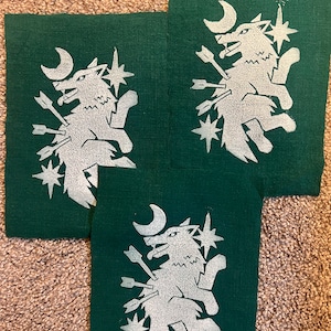 Wolf Linocut Patch, Block Print, Punk Patch, Goth - Etsy