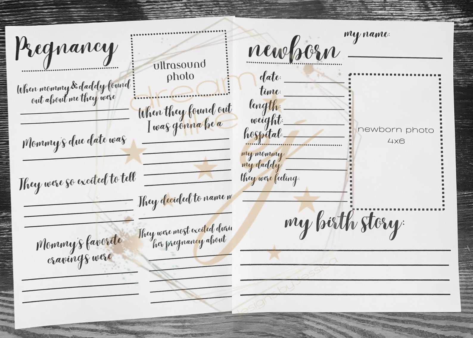 Pregnancy & Newborn Memory Box Digital Files - Etsy
