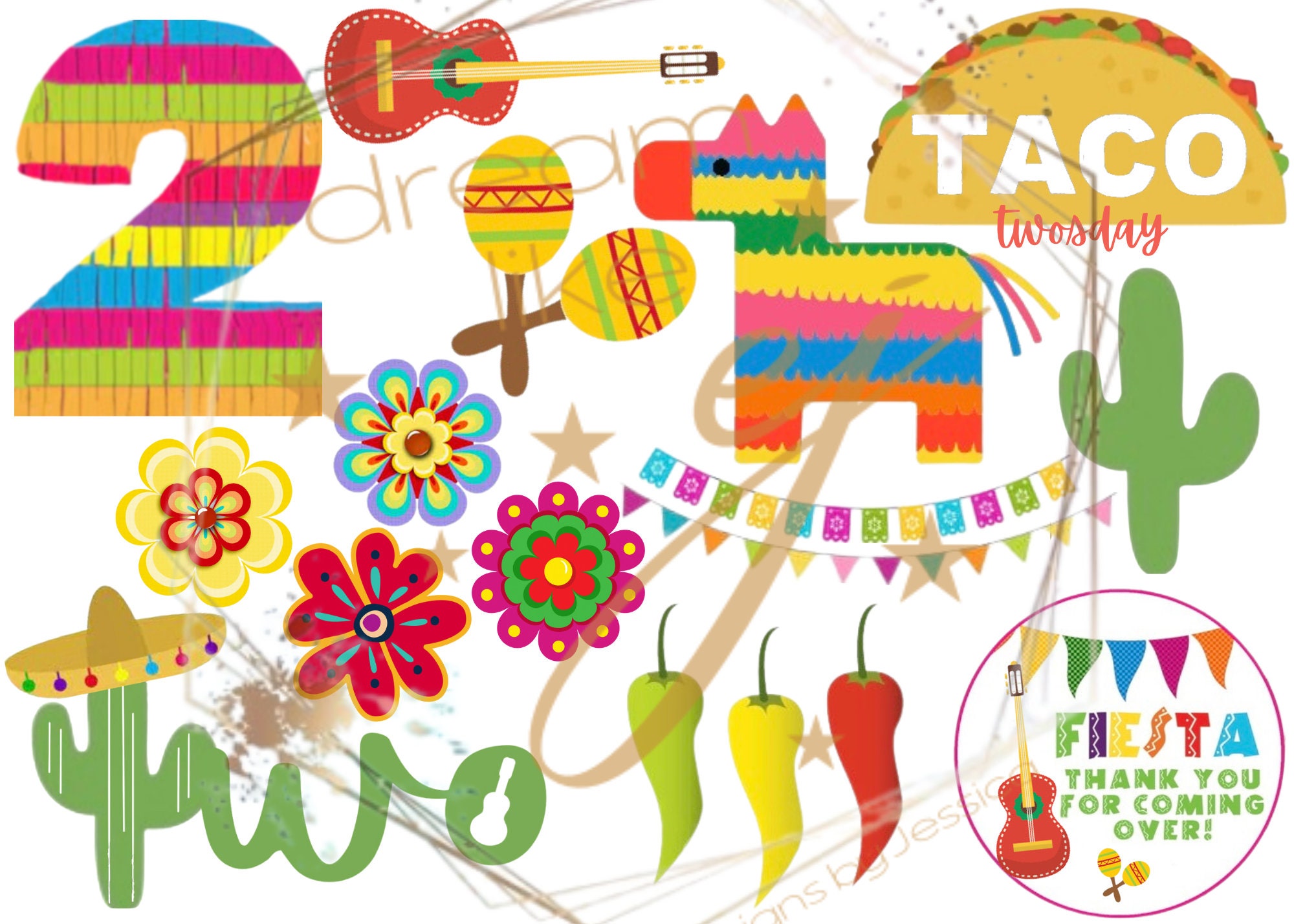 Taco Two-day Birthday Digital Files - Etsy