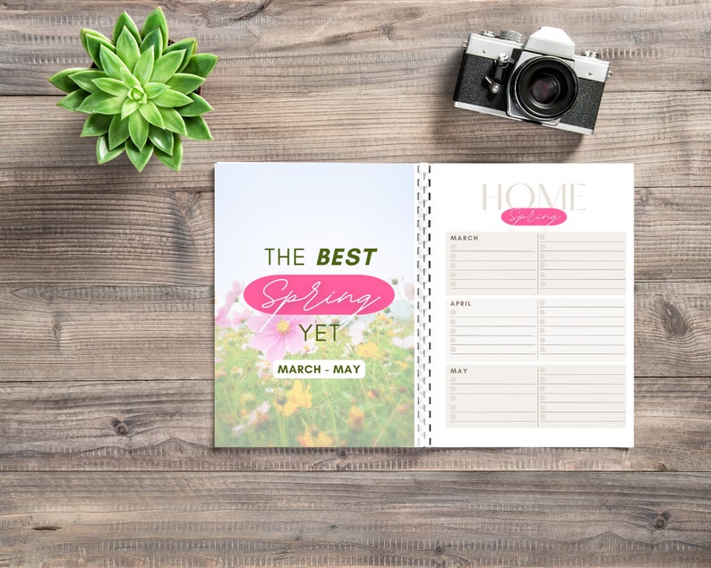 Editable Seasonal Planner Printable| Fall Bucket List| Spring Checklist ...