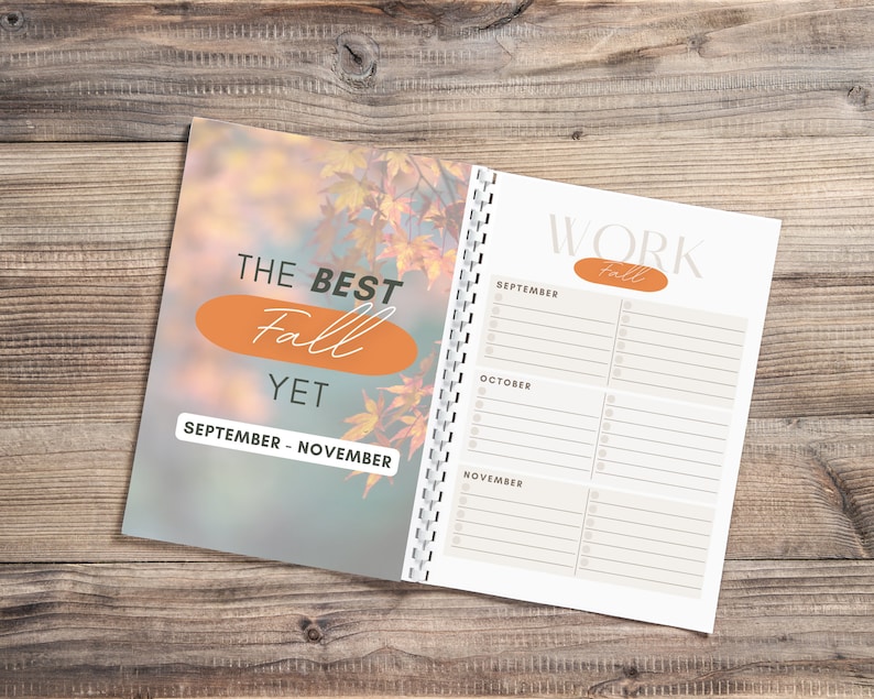 Editable Seasonal Planner Printable| Fall Bucket List| Spring Checklist ...