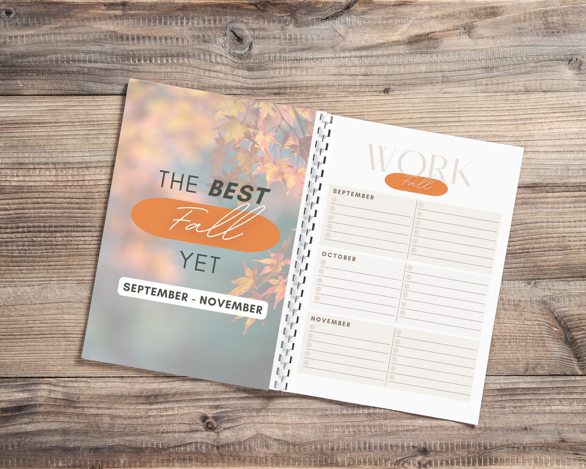 Editable Seasonal Planner Printable| Fall Bucket List| Spring Checklist ...