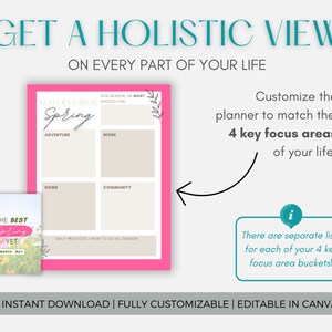 Editable Seasonal Planner Printable| Fall Bucket List| Spring Checklist ...