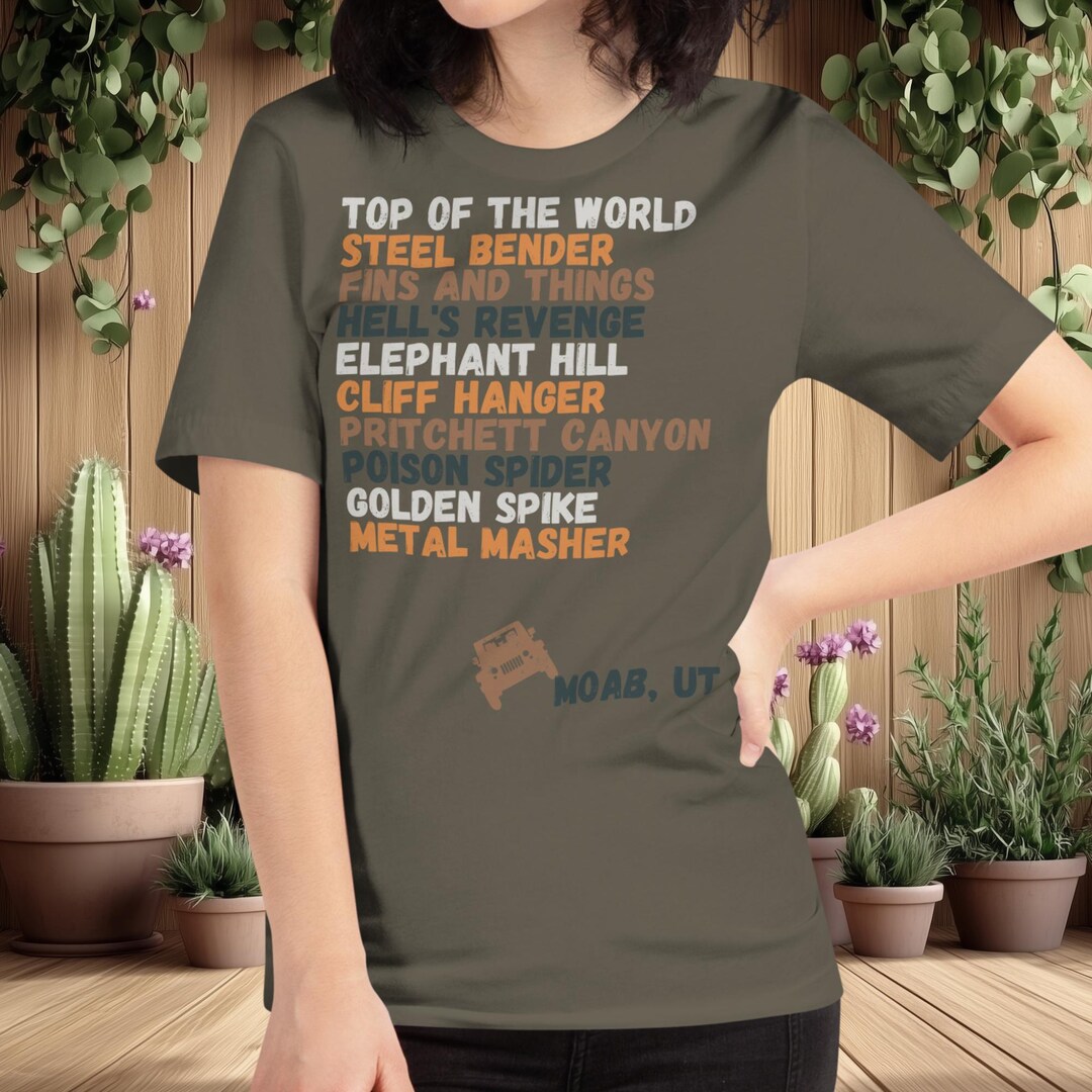 Moab Utah Off-road Trails Guide Shirt Must Do 4x4 Adventures Ideal Tee ...