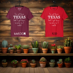 I'm Not From Texas Tee Funny Lone Star State Shirt Humorous Graphic T ...