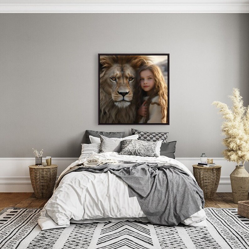 Narnia - Narnia Poster - Digital Print - Aslan and Lucy in the Wild - Etsy