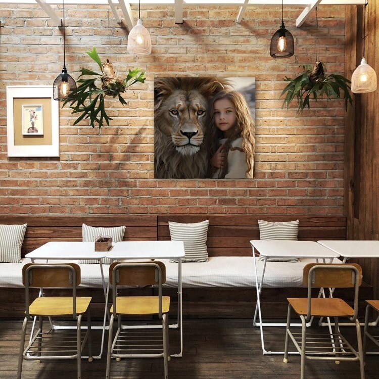 Narnia Narnia Poster Digital Print Aslan and Lucy in the Wild - Etsy