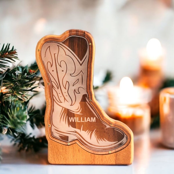Personalized Cowboy Piggy Bank - Etsy