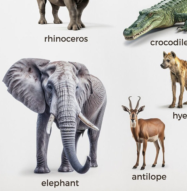 Montessori SAFARI ANIMALS, Montessori Poster, Playroom Wall Decor ...