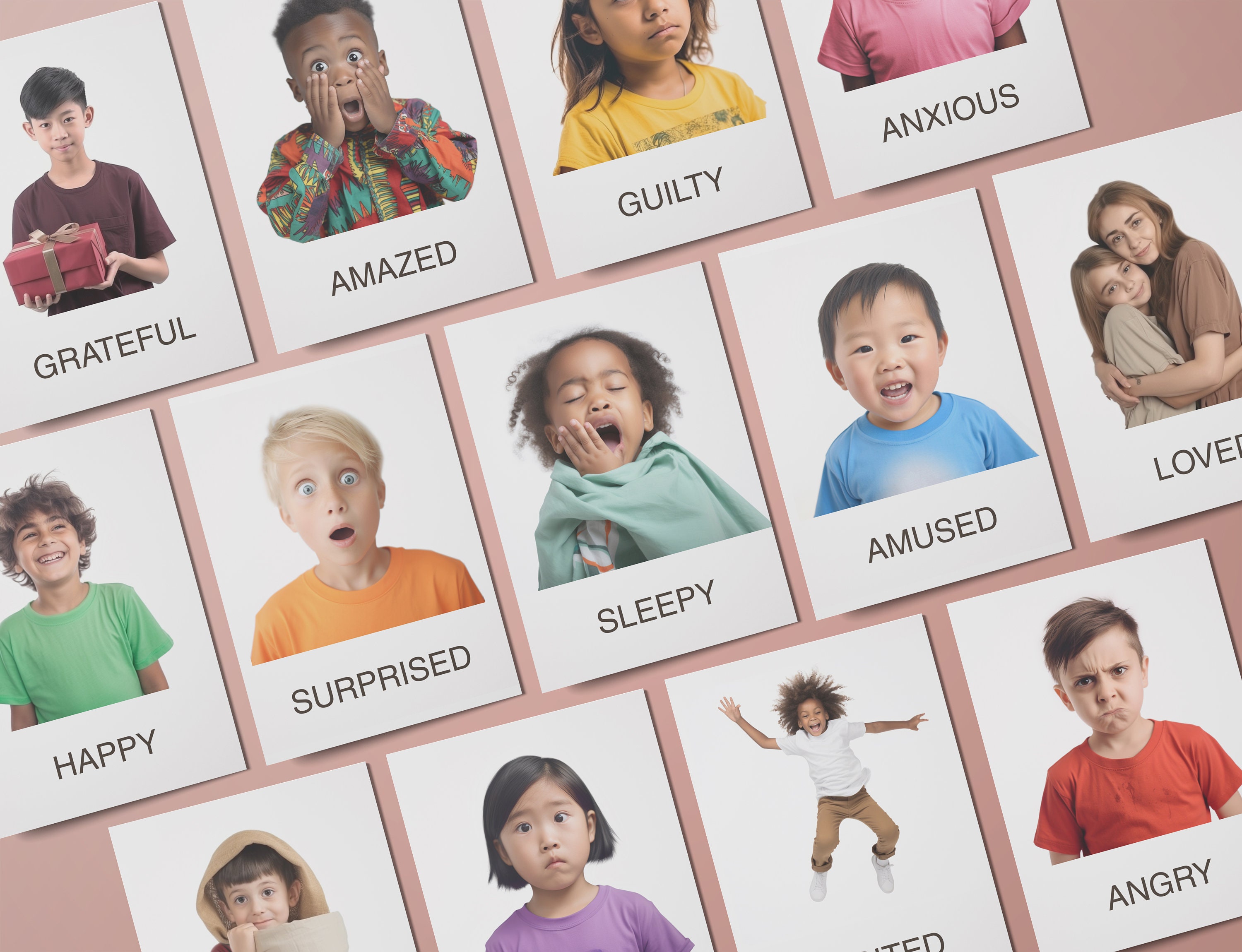 Montessori EMOTIONS Flashcards, Calming Down Corner, Feelings Game ...