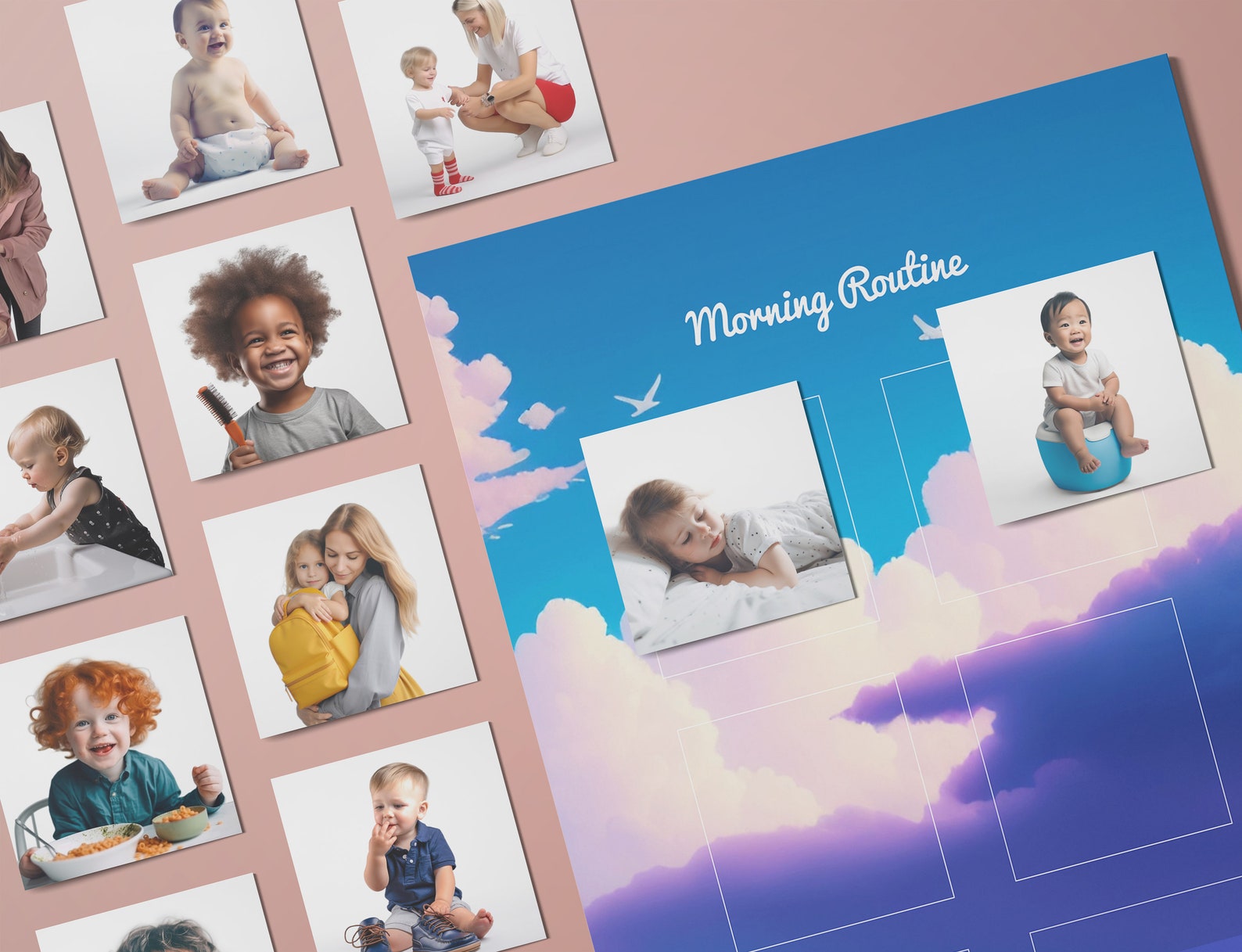 Montessori MORNING ROUTINE Flashcards, to Do CHART, Kids Schedule ...