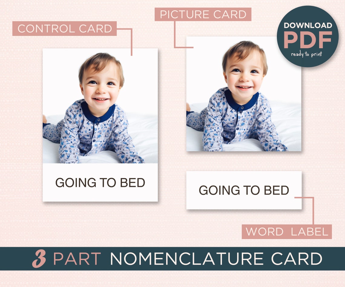 24 Editable Flashcards, Montessori SLEEP ROUTINE, Calming Corner ...