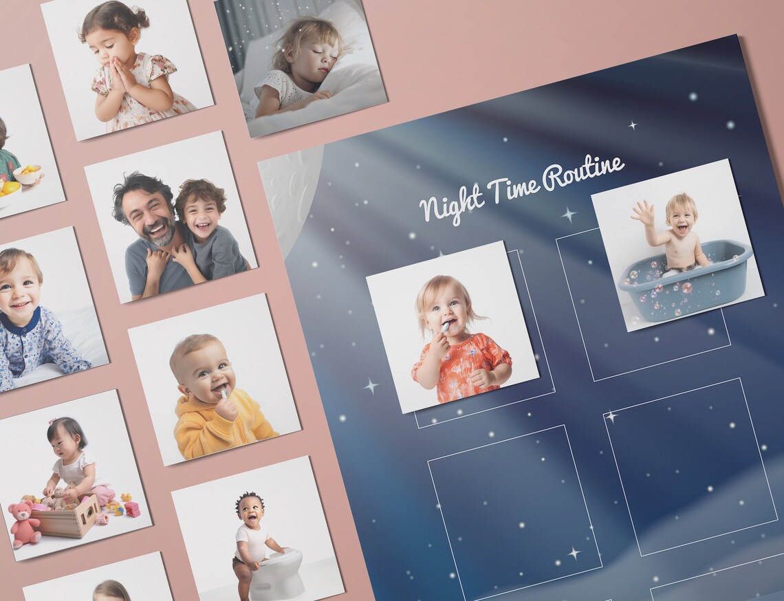 Montessori BEDTIME Flashcard, Calming Down Corner Feelings Game Daily ...