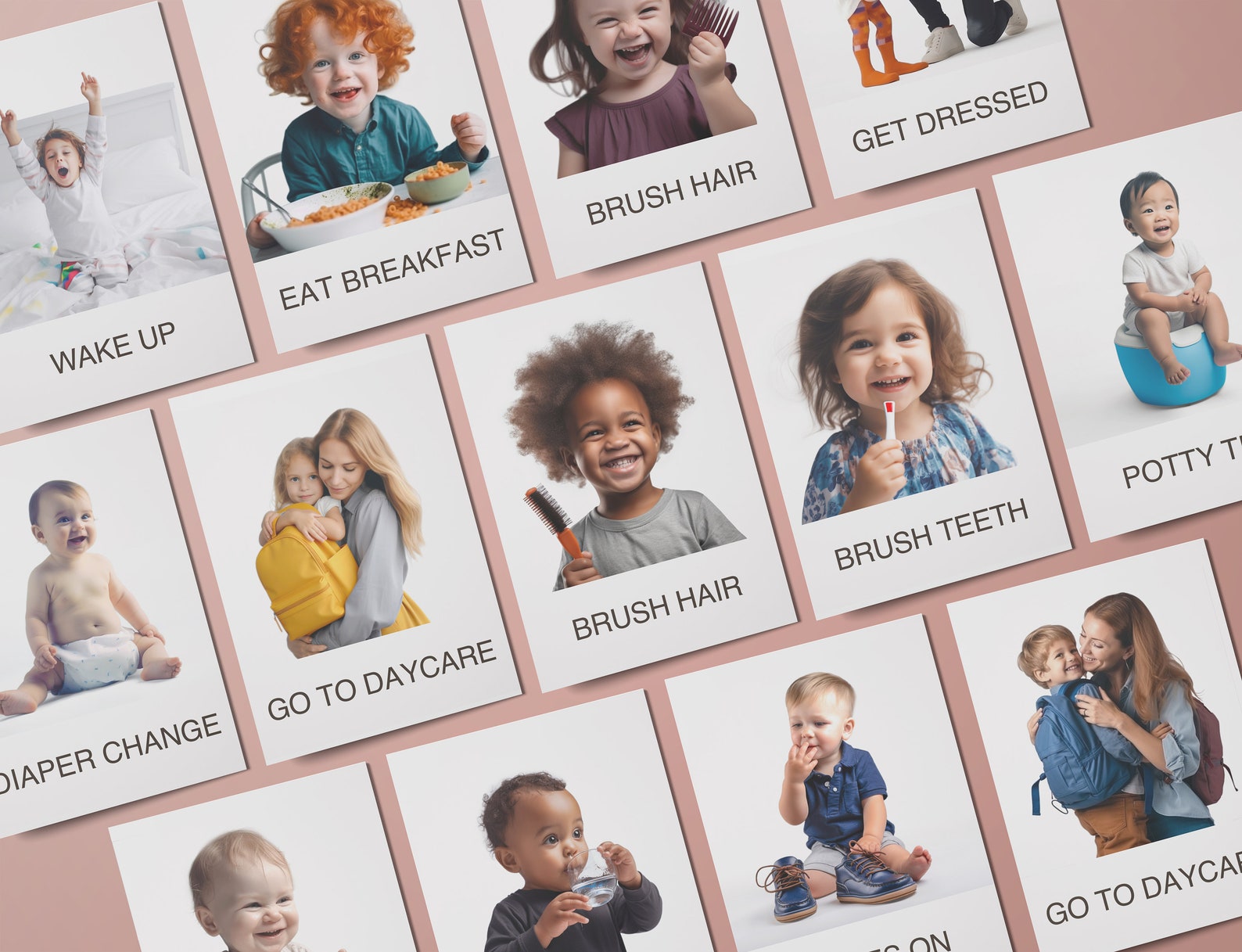 Montessori MORNING ROUTINE Flashcards, to Do CHART, Kids Schedule ...