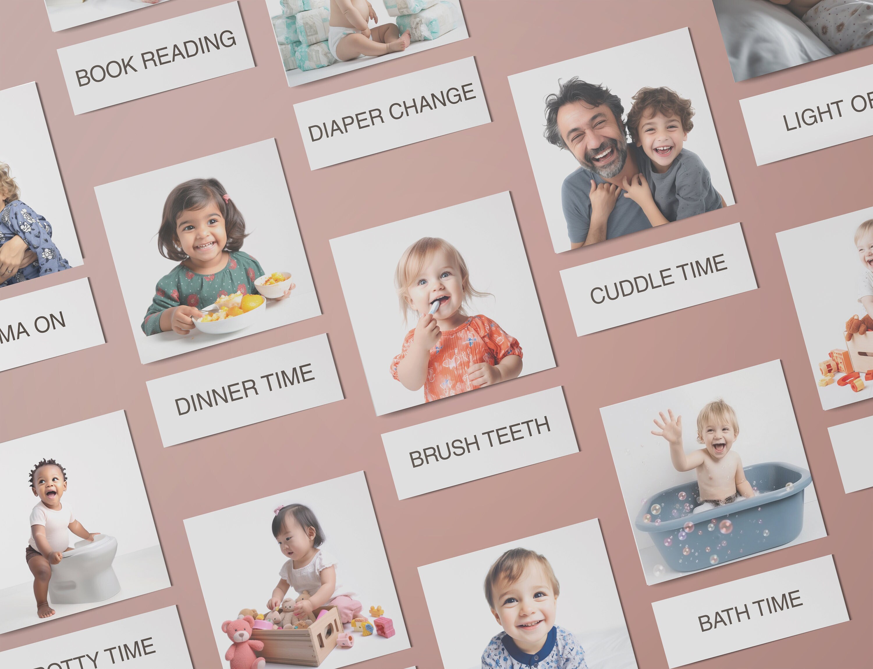 Montessori ROUTINE Flashcard evening Calming Down Corner Feeling Game ...