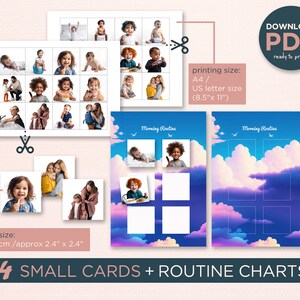 Montessori MORNING ROUTINE Flashcards, to Do CHART, Kids Schedule ...