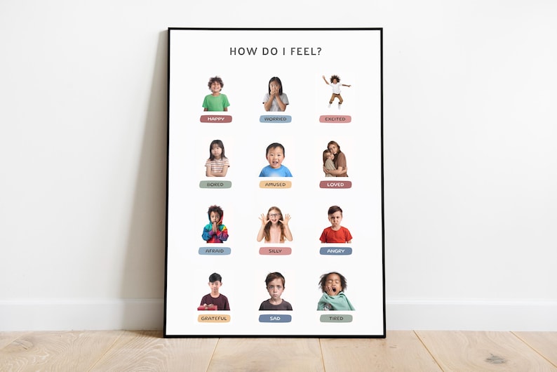 Montessori EMOTIONS, FEELINGS, Montessori Poster, Playroom Decor ...