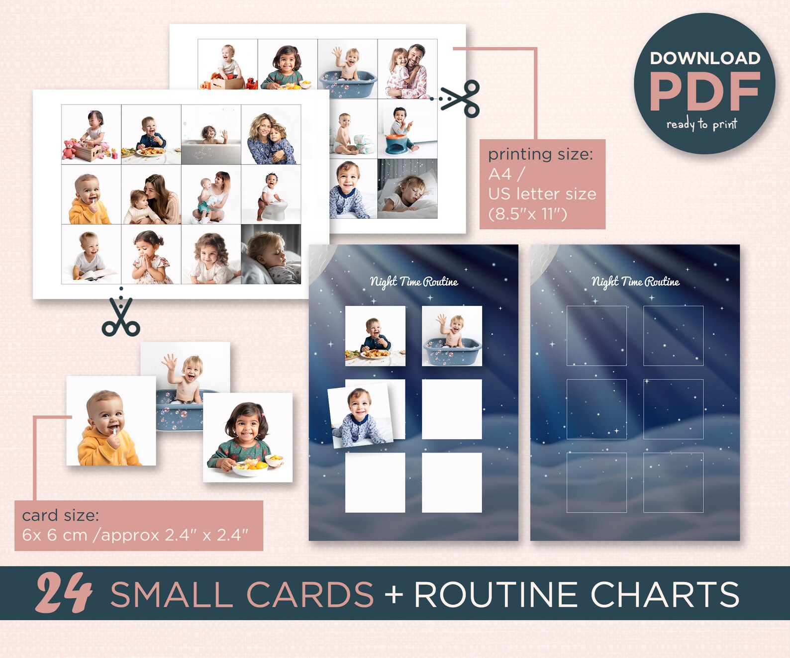 Editable Kids Emotions Cards, Daily Routine Flashcards, Daily Rhythm ...