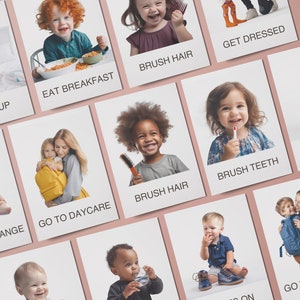 Editable Kids Emotions Cards, Daily Routine Flashcards, Daily Rhythm ...