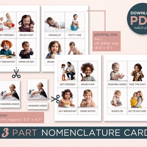 Montessori MORNING ROUTINE Flashcards, to Do CHART, Kids Schedule ...