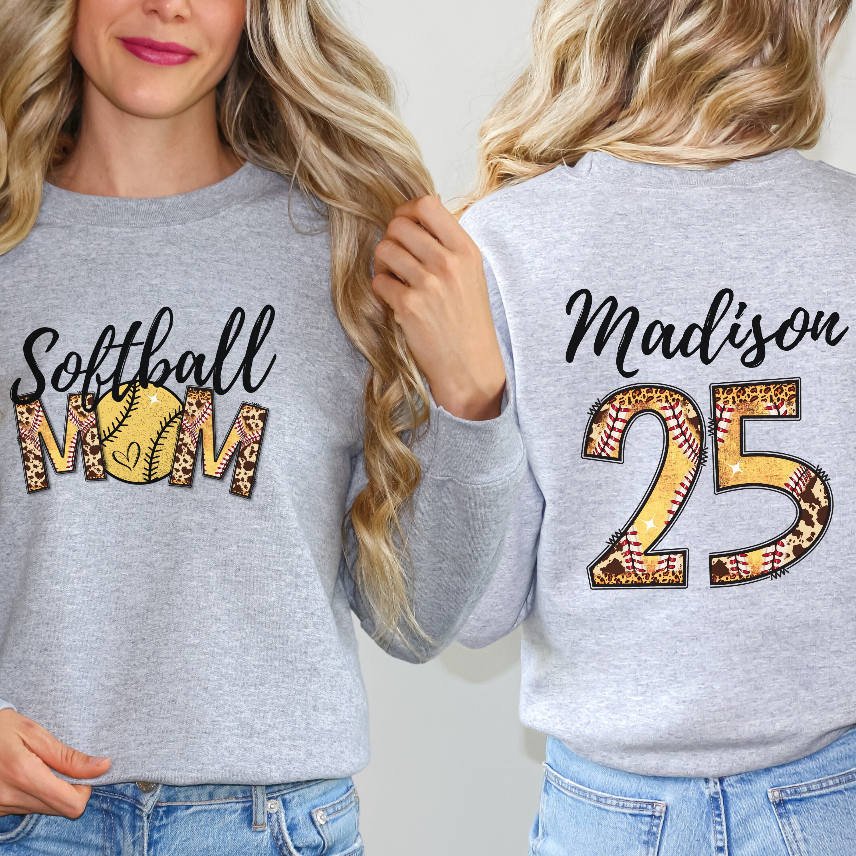 Custom Softball Mom Sweatshirt, Custom Softball Sweatshirt, Custom Mom ...