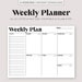 Weekly Planner Printable to Do List Minimal Weekly Schedule - Etsy