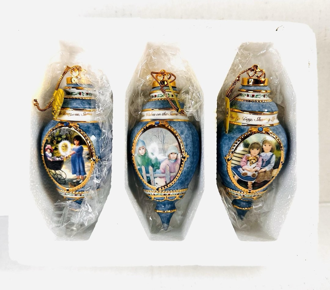 Bradford Editions Heirloom Porcelain Christmas Ornaments - Etsy