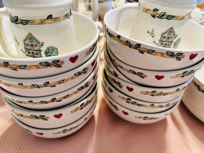 Thomson Pottery China Birdhouse Dinner Set_ Discontinued. Pick Yours ...