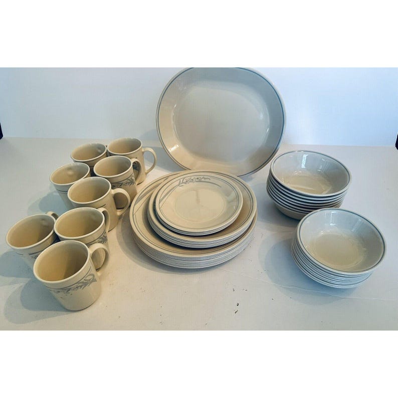 Corelle Blue Lily _ 6 Piece Setting for 6 People 37 Pieces - Etsy