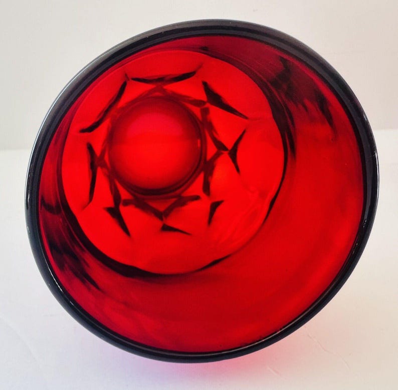 3 Viking Glass Georgian Ruby Red Glass Flat Bottom Tumblers 5" Tall - Etsy