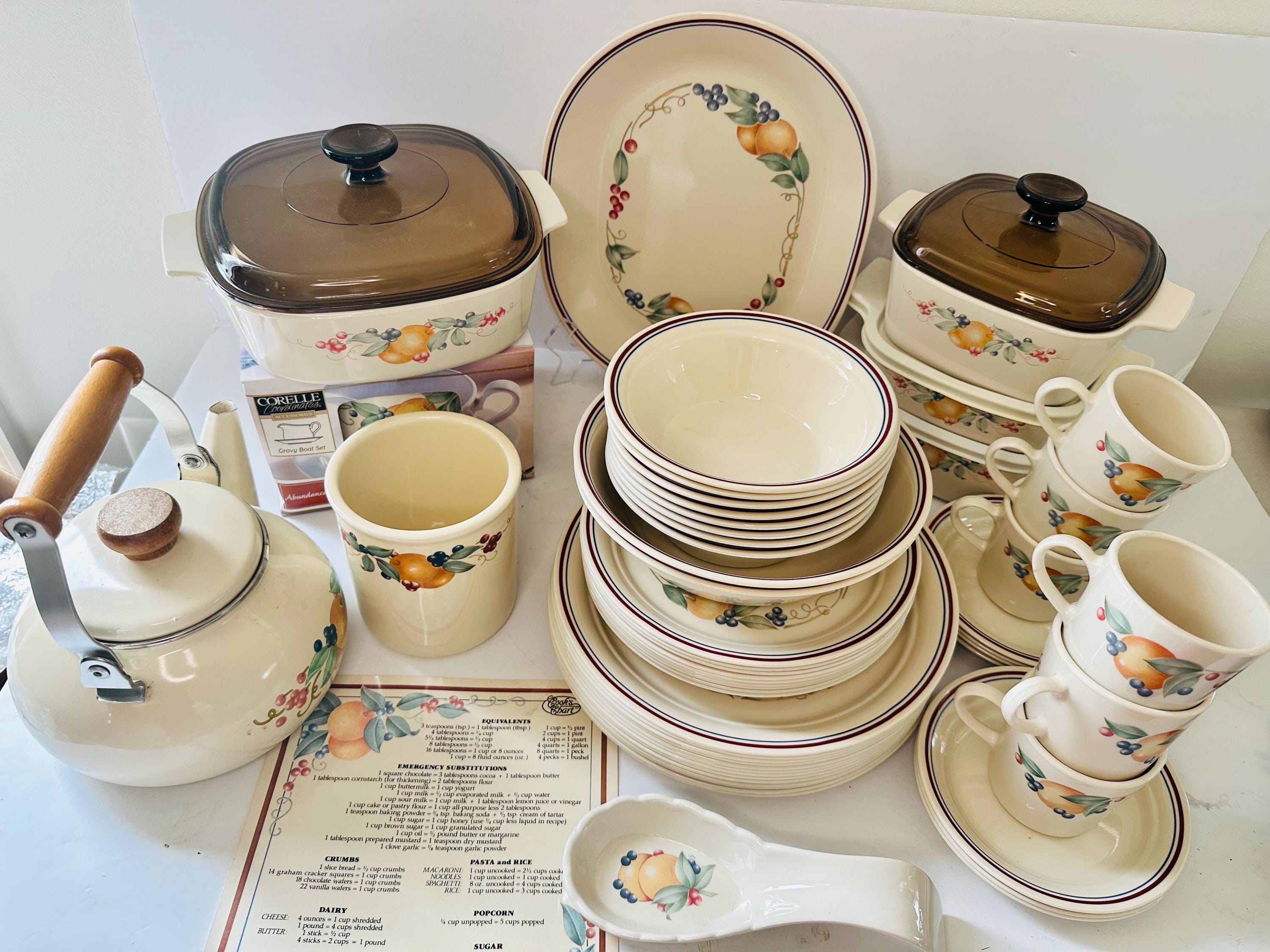Corelle Abundance Dinner/ Salade Plates/platter/ Bowls/cups+saucers - Etsy