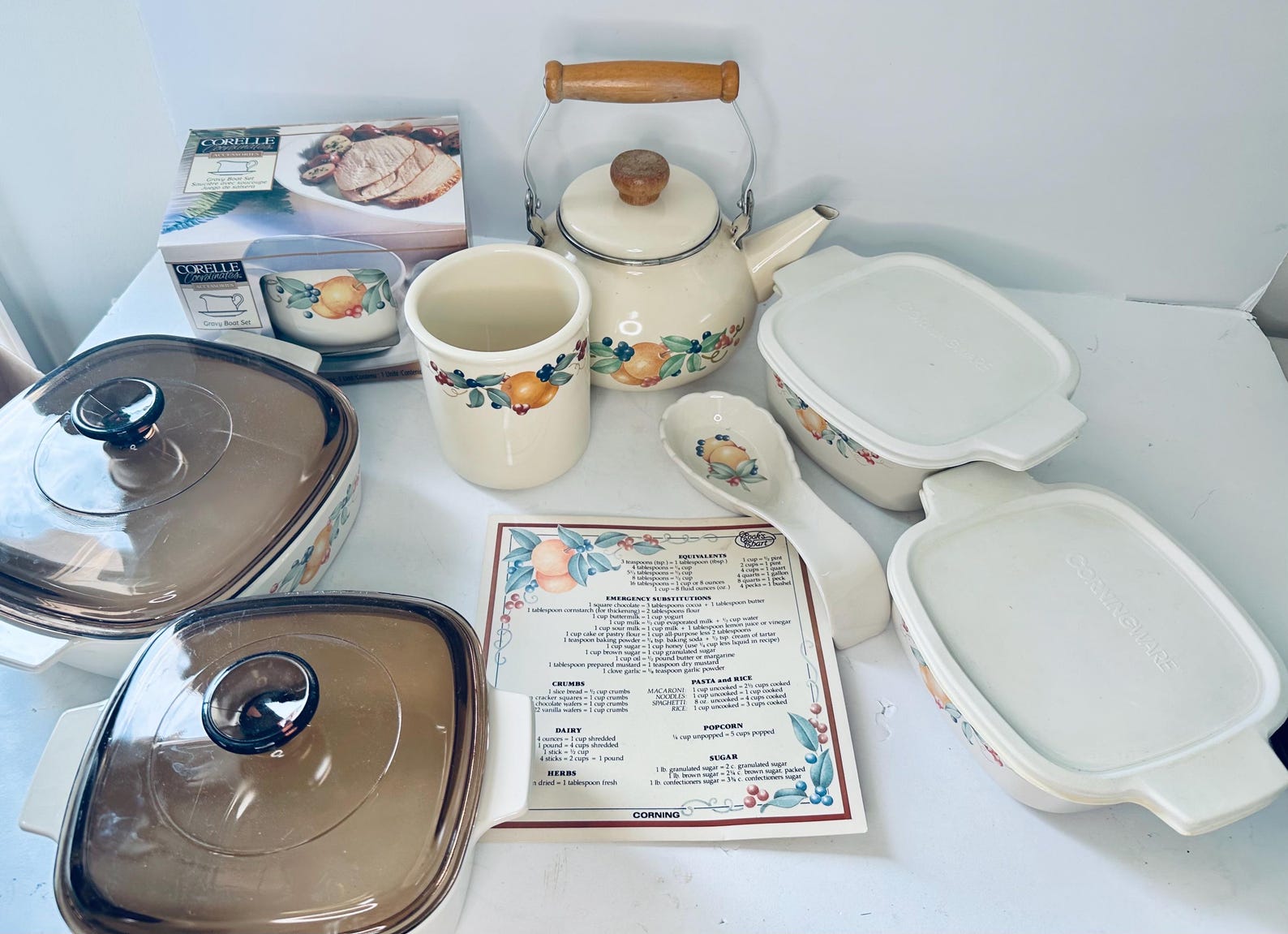 Corelle Abundance Dinner/ Salade Plates/platter/ Bowls/cups+saucers - Etsy