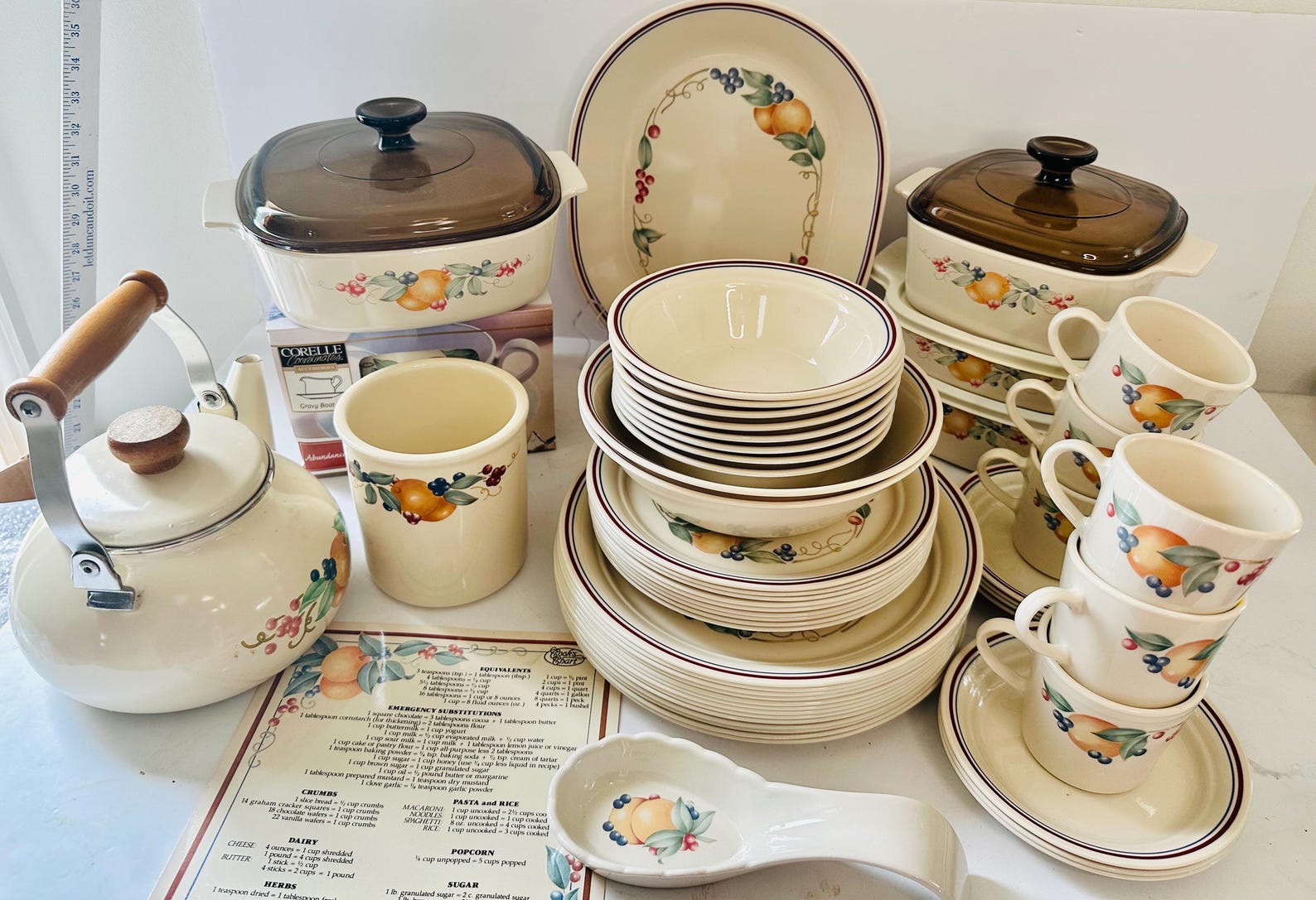 Corelle Abundance Dinner/ Salade Plates/platter/ Bowls/cups+saucers - Etsy