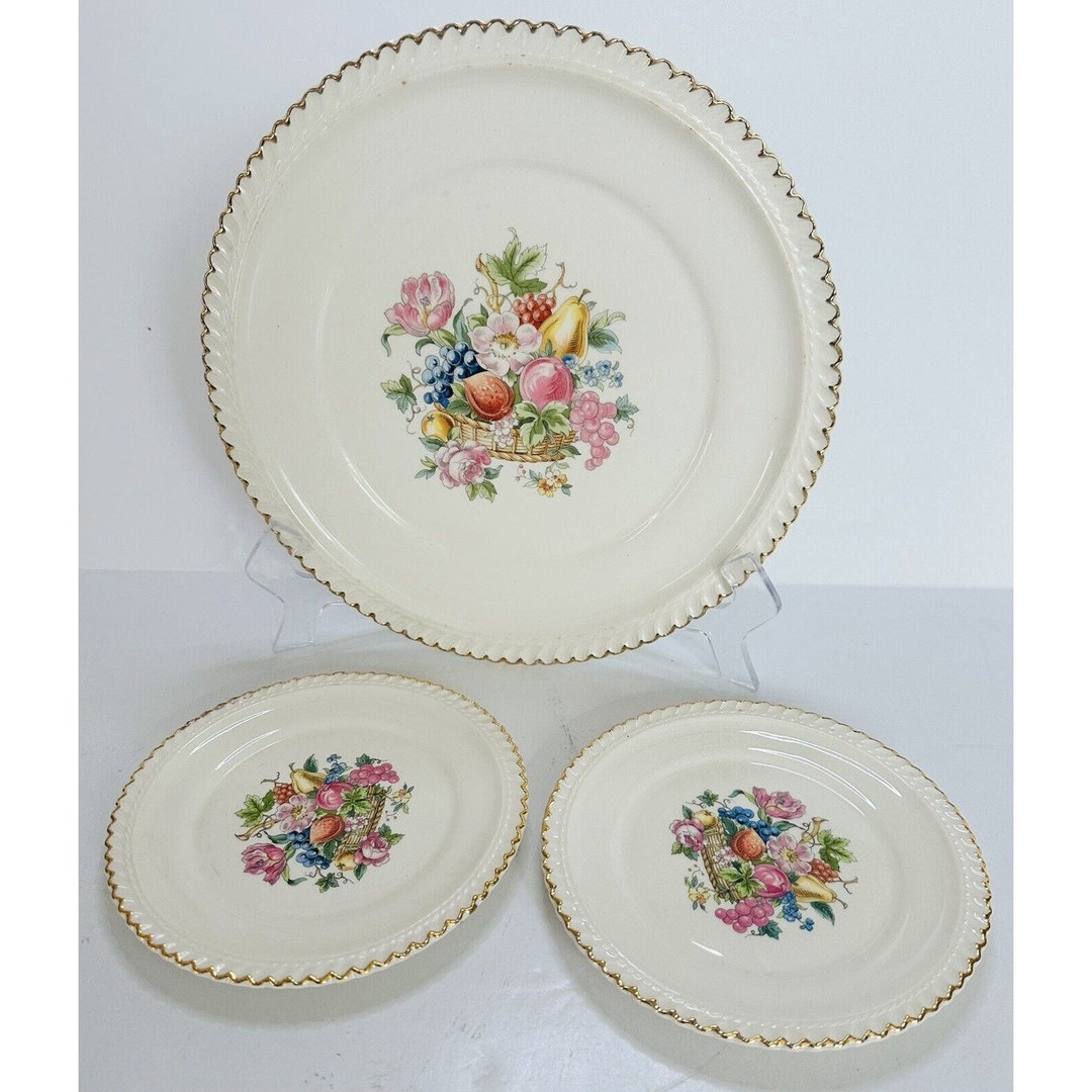 Harker Pottery Bakerite LOVELACE Dinner & Salad Plates - Etsy