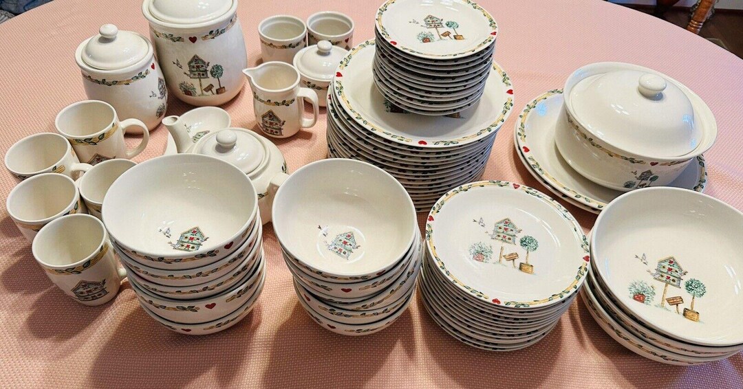 Thomson Pottery China Birdhouse Dinner Set_ Discontinued. Pick Yours ...