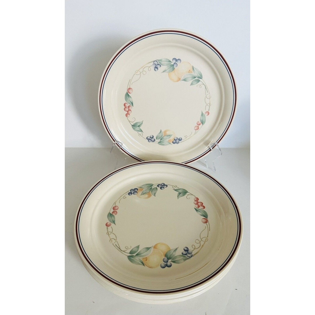Corelle ABUNDANCE 10 1/4 Dinner Plates_ Fruit Rings_ Set of 8 ...