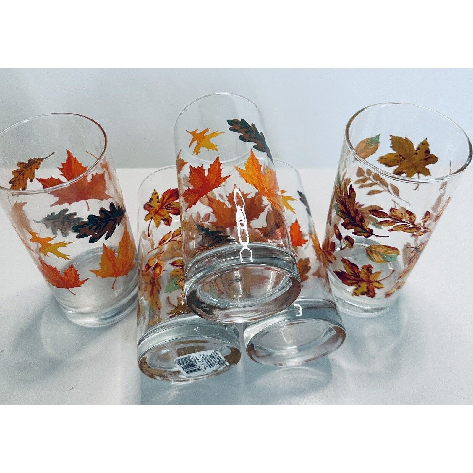 Autumn Fall Leaves Drinking Glasses Tumblers 16 Oz _ Set of 6 - Etsy